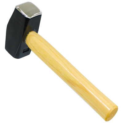 SPARES2GO Log Splitter Lump Hammer 4lb Club Mallet + 1.5KG 8" Chisel ...