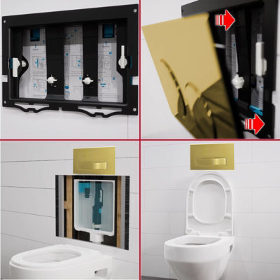 SPARES2GO Luxury Concealed Toilet Cistern Flush Plate Kit for Skylo ...