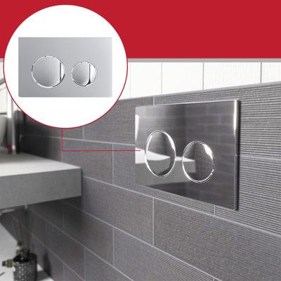 SPARES2GO Luxury Flush Plate Kit for Concealed Toilet Cistern Wall Hung ...