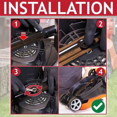 SPARES2GO Metal Blade compatible with Flymo Chevron Easimo Rollermo ...