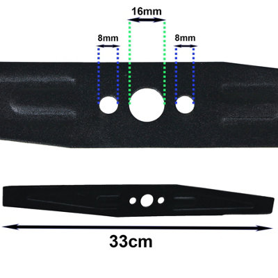 SPARES2GO Metal Blade compatible with Qualcast MEH 33 Lawnmower 33cm