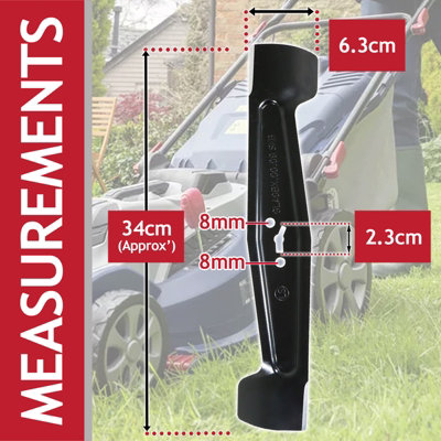 SPARES2GO Metal Blade compatible with Spear & Jackson CLMF2434A S2434CR ...