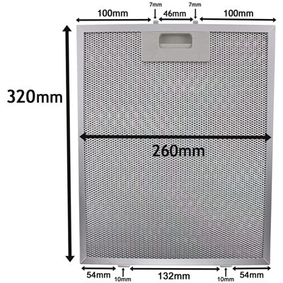 SPARES2GO Metal Grease Filter compatible with Rangemaster Cooker Hood ...