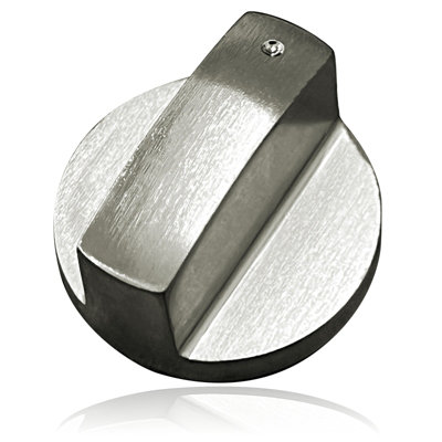 SPARES2GO Metal Oven Knob UNIVERSAL Silver Control Switch Cooktop Stove ...