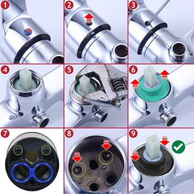 SPARES2GO Mixer Tap Cartridge 35mm Single Monobloc Sink Basin Bath Hot ...