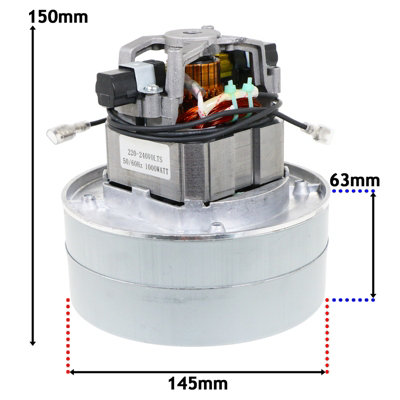 SPARES2GO Motor for Numatic Henry Hetty TCO DL2 1104T 205403 240V 1000W ...