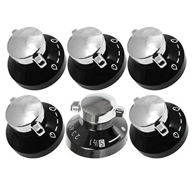 SPARES2GO New World Genuine Gas Hob Oven Cooker Control Knobs (Black ...