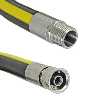 SPARES2GO Oven Cooker Gas Hose UNIVERSAL Micropoint Bayonet Straight ...
