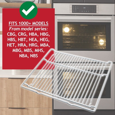 SPARES2GO Oven Shelf Wire Rack compatible with Bosch HBA HBG HEA HET ...