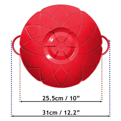 SPARES2GO Pan Lid Spill Stopper Silicone Saucepan Pot Steamer Cover ...