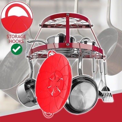 SPARES2GO Pan Lid Spill Stopper Silicone Saucepan Pot Steamer Cover ...