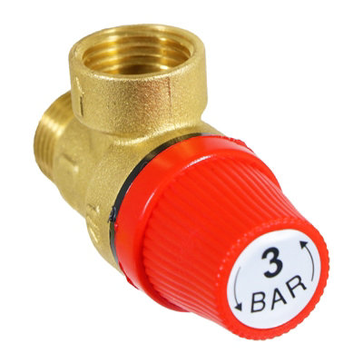 SPARES2GO Pressure Relief Safety Valve for Ferroli Boiler 3 Bar 1/2 ...