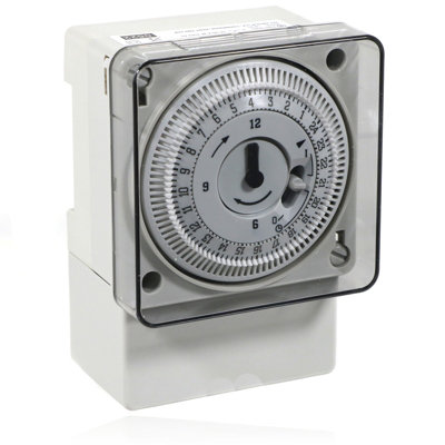 SPARES2GO Programmable Timeswitch Synchronous Universal 24 Hour Daily ...