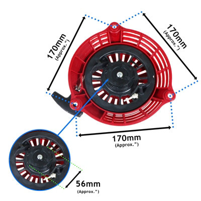 SPARES2GO Pull Cord Recoil Starter for Honda GCV135 GCV160 Lawnmower ...