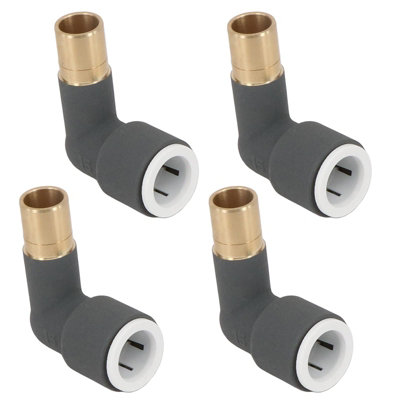 SPARES2GO Radiator Valve Reducing Elbow Stem Compression 15mm x 15mm ...