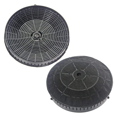 SPARES2GO Round Carbon Filter Pair compatible with Elica Cooker Hood ...