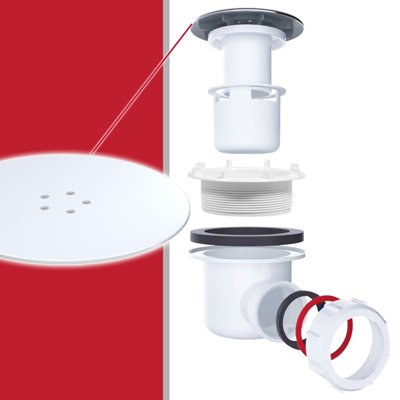 SPARES2GO Shower Trap for 90mm Tray Plug Hole 1.5" Luxury Drain Water ...