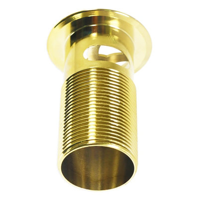 SPARES2GO Sink Basin Waste Luxury Slotted Brass Overflow Plug with ...