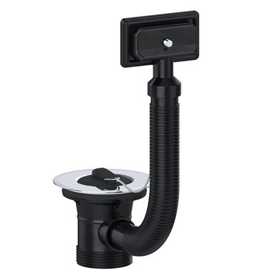 SPARES2GO Sink Waste Combination Overflow Plug with Chain 40mm 1.5 ...