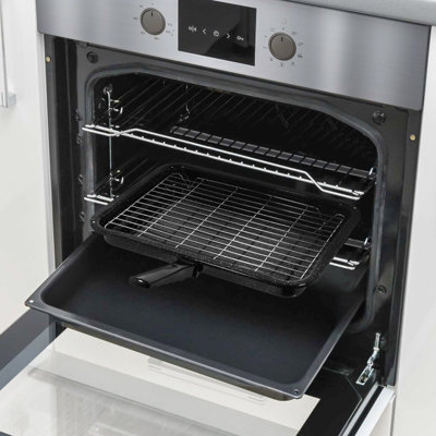 SPARES2GO Small Grill Pan, Rack & Detachable Handle for Zanussi Oven ...