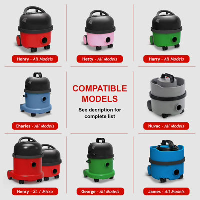 SPARES2GO Spare Parts Hose Tool Kit for Numatic Henry Hetty Vacuum Cleaners