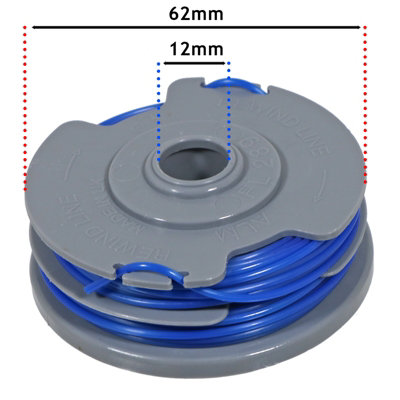 SPARES2GO Spool Line and Cap compatible with MacAllister GTB2-600 MGT ...