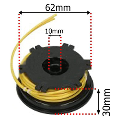 SPARES2GO Spool Line Head Kit compatible with Ryobi PLT2543 RBC254FC ...