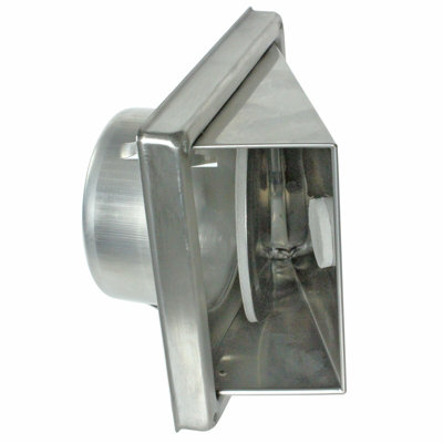 SPARES2GO Stainless Steel External Wall Air Vent Non Return Flap Outlet ...
