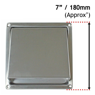 SPARES2GO Stainless Steel External Wall Air Vent Non Return Flap Outlet ...