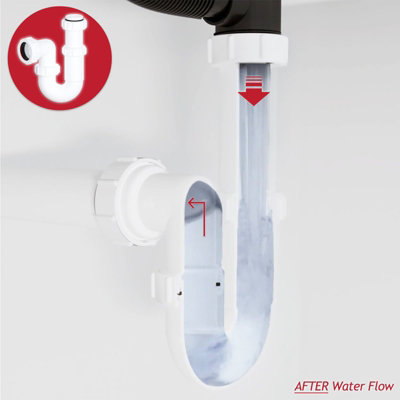SPARES2GO Telescopic Sink P Trap Basin Swivel Plumbing Waste Pipe Kit ...