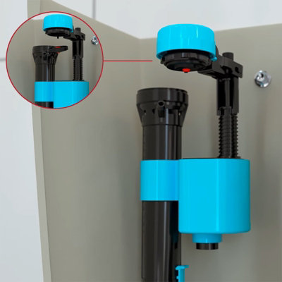 SPARES2GO Toilet Cistern Fill Valve Universal 1/2" BSP Adjustable Water ...