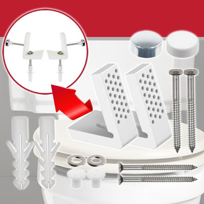 SPARES2GO Toilet Pan Fixing Kit Angled Floor WC Bidet Basin Bathroom ...