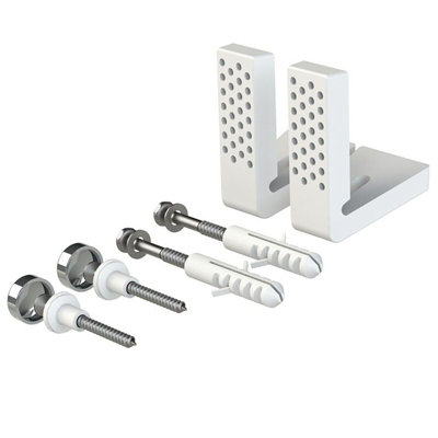 SPARES2GO Toilet Pan Fixing Kit Angled Floor WC Bidet Basin Bathroom ...