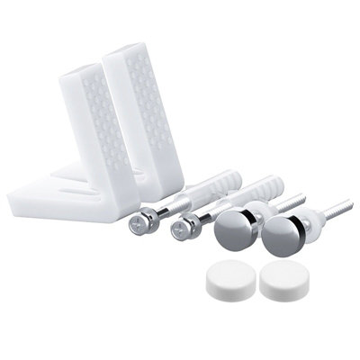 SPARES2GO Toilet Pan Fixing Kit Angled Floor WC Bidet Basin Bathroom ...