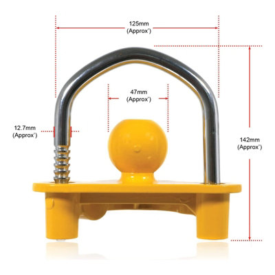 SPARES2GO Tow Ball Lock Caravan Trailer Hitch Heavy Duty Universal ...