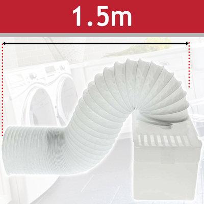 SPARES2GO Tumble Dryer Vent Kit Universal 1.5m Venting Duct Hose ...