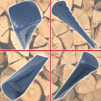 SPARES2GO Twisted Log Splitter Wedge Heavy Duty Steel Wood Splitting ...