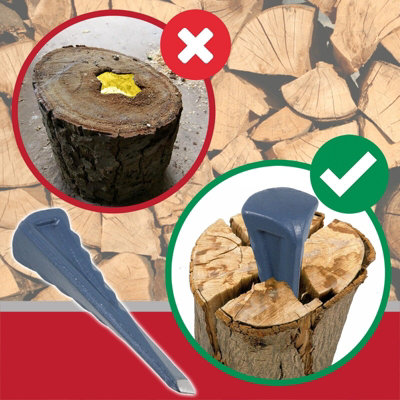 SPARES2GO Twisted Log Splitter Wedge Heavy Duty Steel Wood Splitting ...