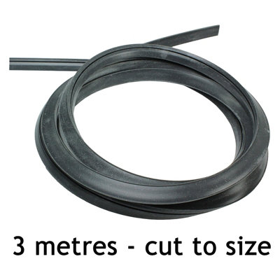 SPARES2GO Universal 3 & 4 Sided Silicone Oven Cooker Door Seal Kit (with Glue Sealant)