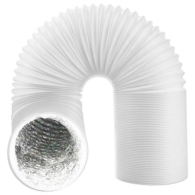 SPARES2GO Universal Air Con Vent Hose PVC Aluminium Foil Insulated ...