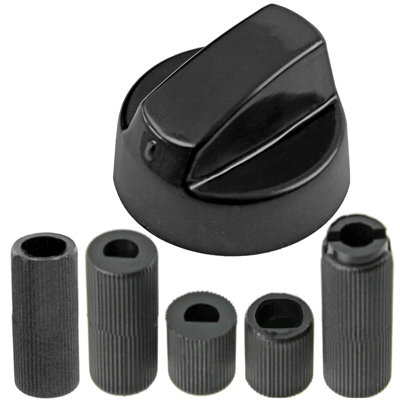 SPARES2GO Universal Black Control Knobs for All Makes and Models of ...