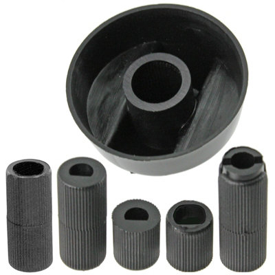 SPARES2GO Universal Black Control Knobs for All Makes and Models of ...