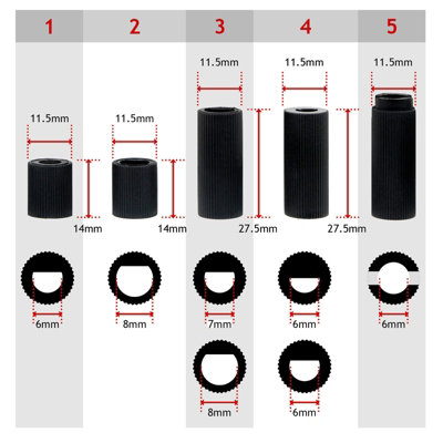 SPARES2GO Universal Black Control Knobs for All Makes and Models of ...