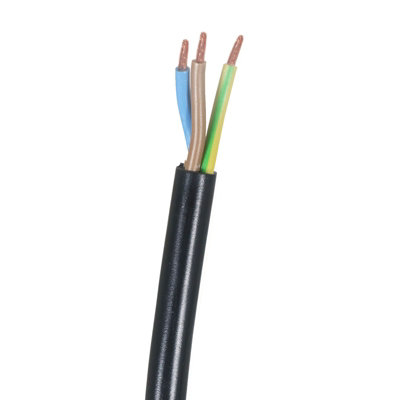 SPARES2GO Universal Cable 3 Core 13A 1.5mm UK Plug for Patio Outdoor ...