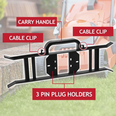 SPARES2GO Universal Cable Tidy H Frame Bracket Extension Power Lead ...