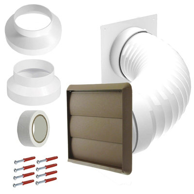 SPARES2GO Universal Cooker Hood External Vent Kit 4" 5" 6" 100mm 125mm ...