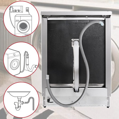 SPARES2GO Universal Drain Hose with Right Angle End for Washing ...