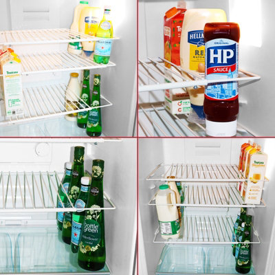 SPARES2GO Universal Fridge Refrigerator Freezer Shelf White, Adjustable ...