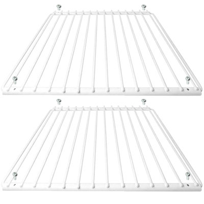 SPARES2GO Universal Fridge Refrigerator Freezer Shelf White, Adjustable ...
