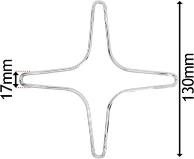 SPARES2GO Universal Gas Hob Pan Support Moka Trivet Stand (Small 130mm) x 2